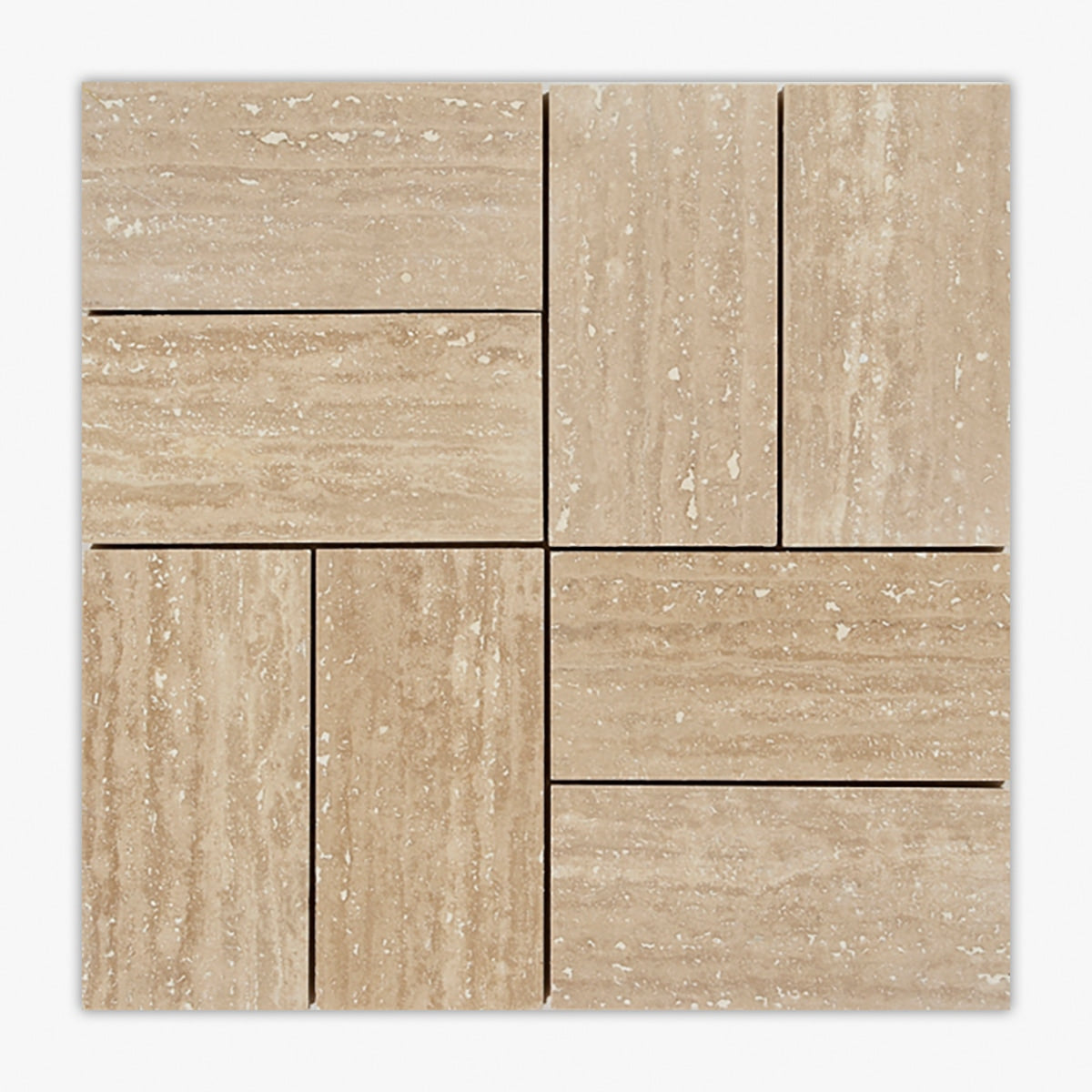 Ivory Honed Florence Travertine Mosaic – TilePoint