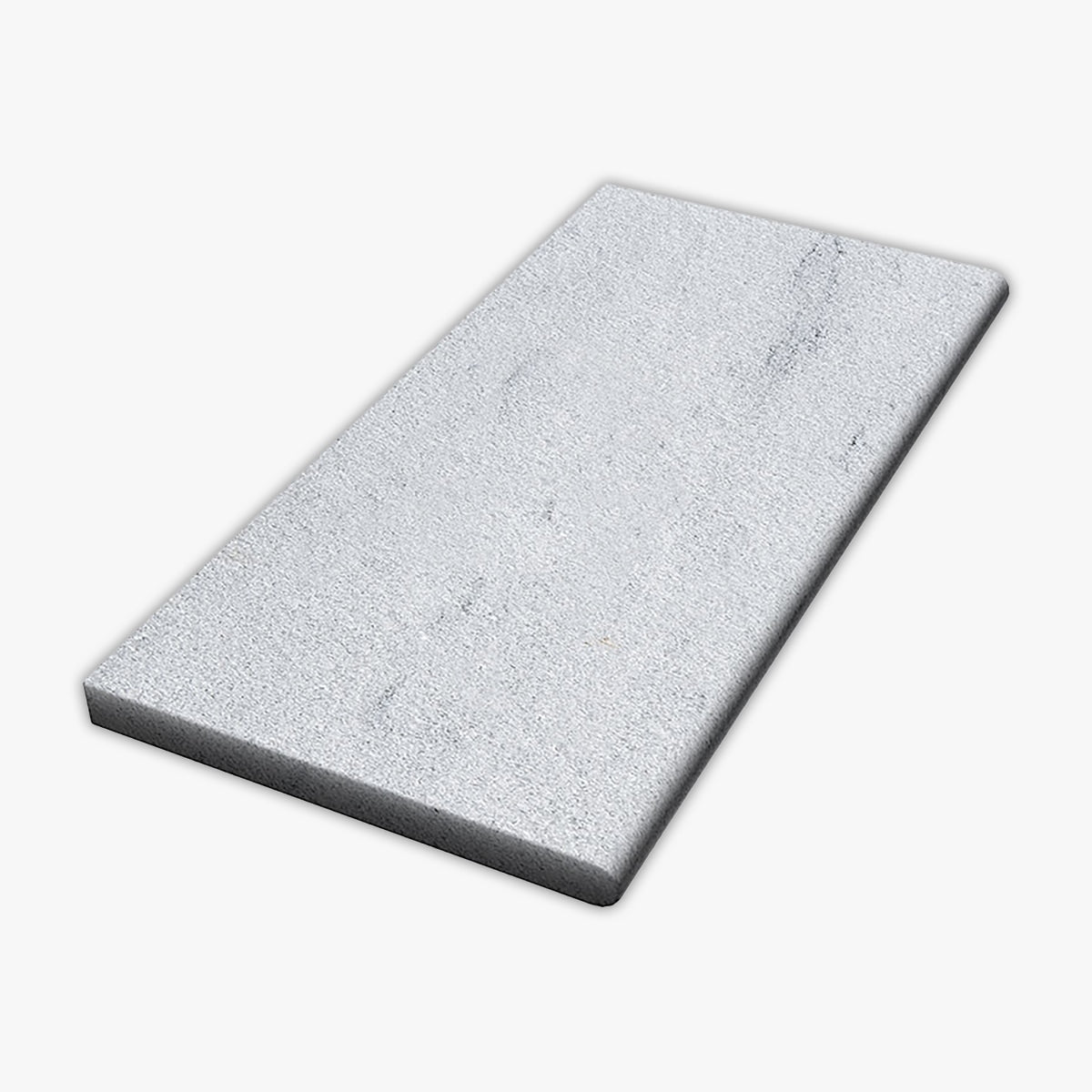 Solto White Grained Texture 12x24 Marble Thick Bullnose Coping – TilePoint