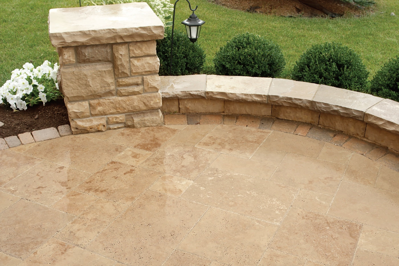 Travertine Tile Patio Ideas Patio Design Ideas With Natural Stone And