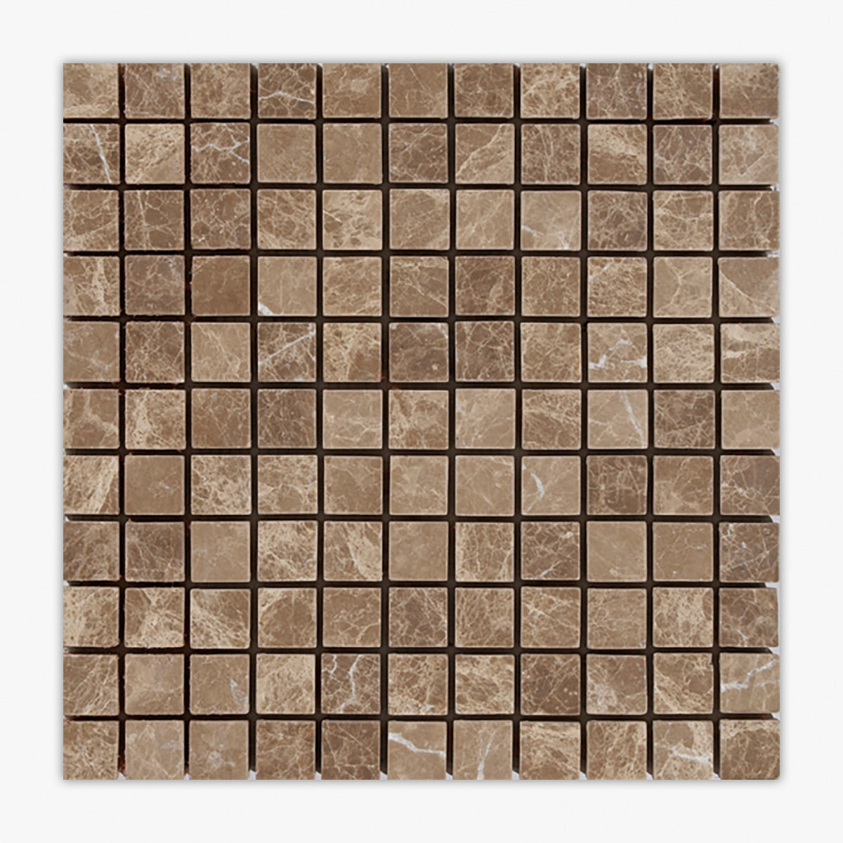 Emperador Light Polished 1x1 Square Marble Mosaic – TilePoint